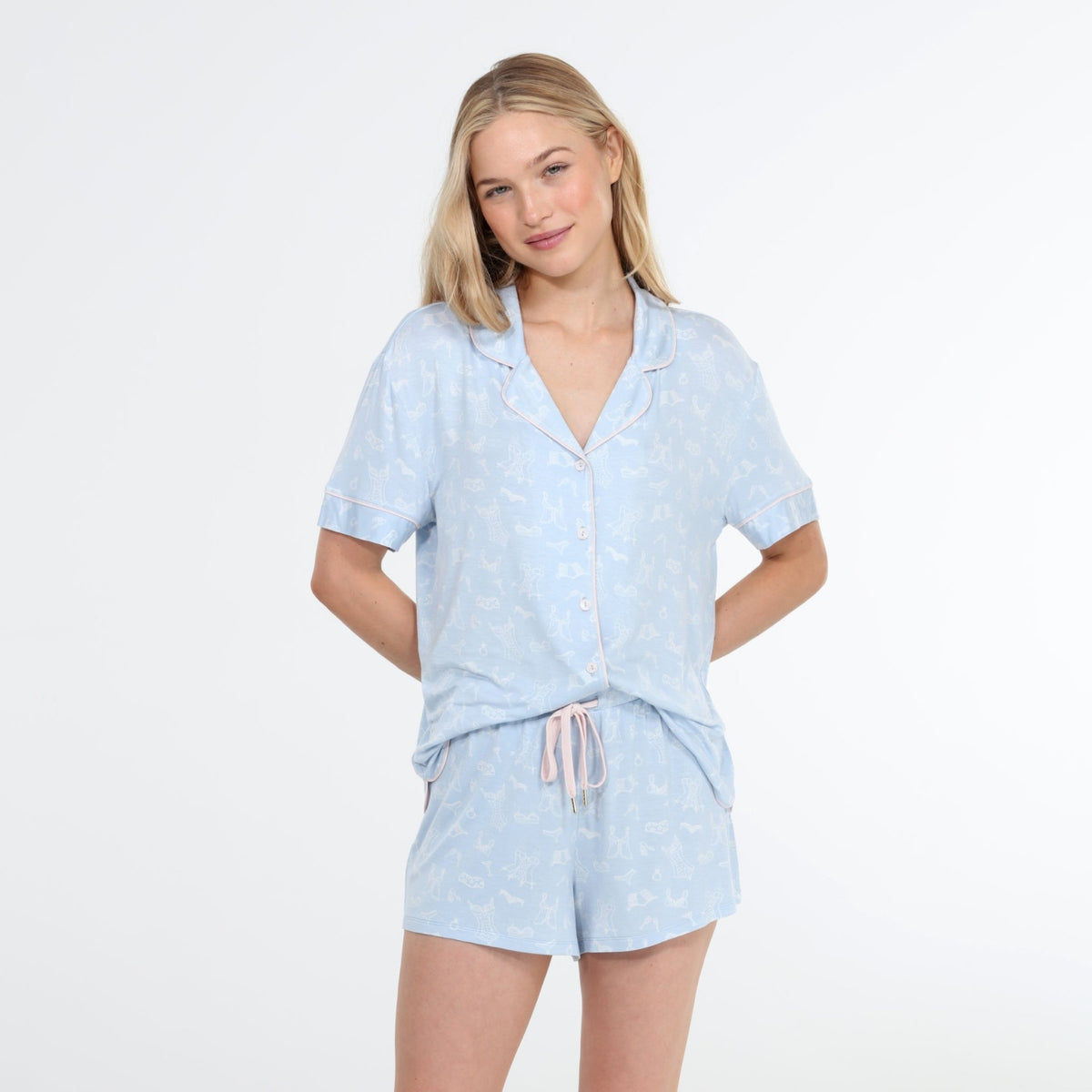 All American Shortie PJ Set in Honeymoon Lingerie from Honeydew Intimates