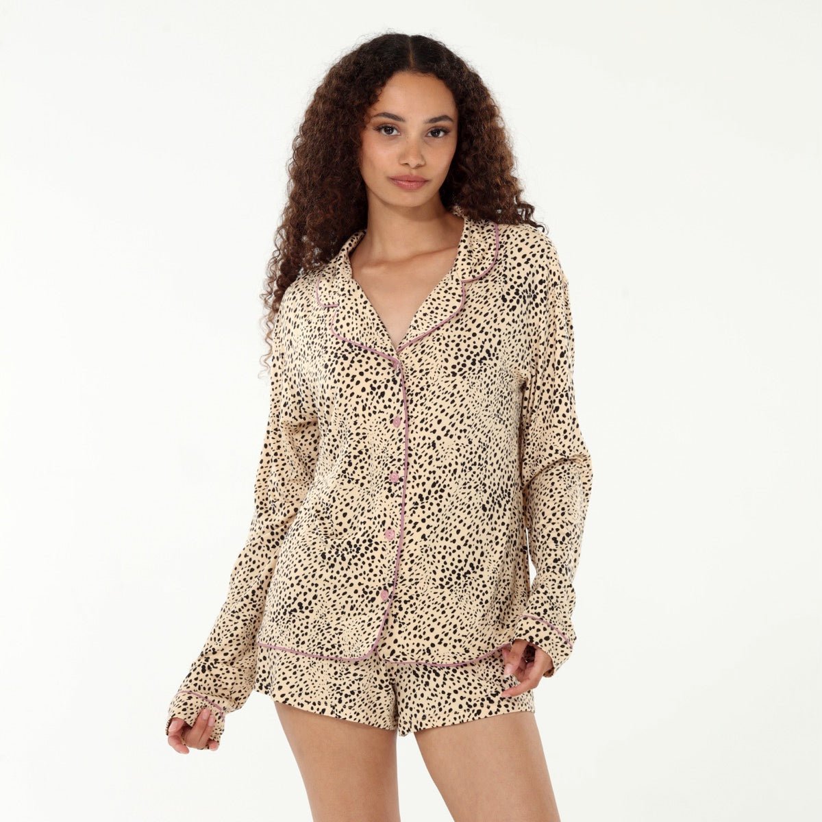 All American Shortie Set in Natural Animal from Honeydew Intimates