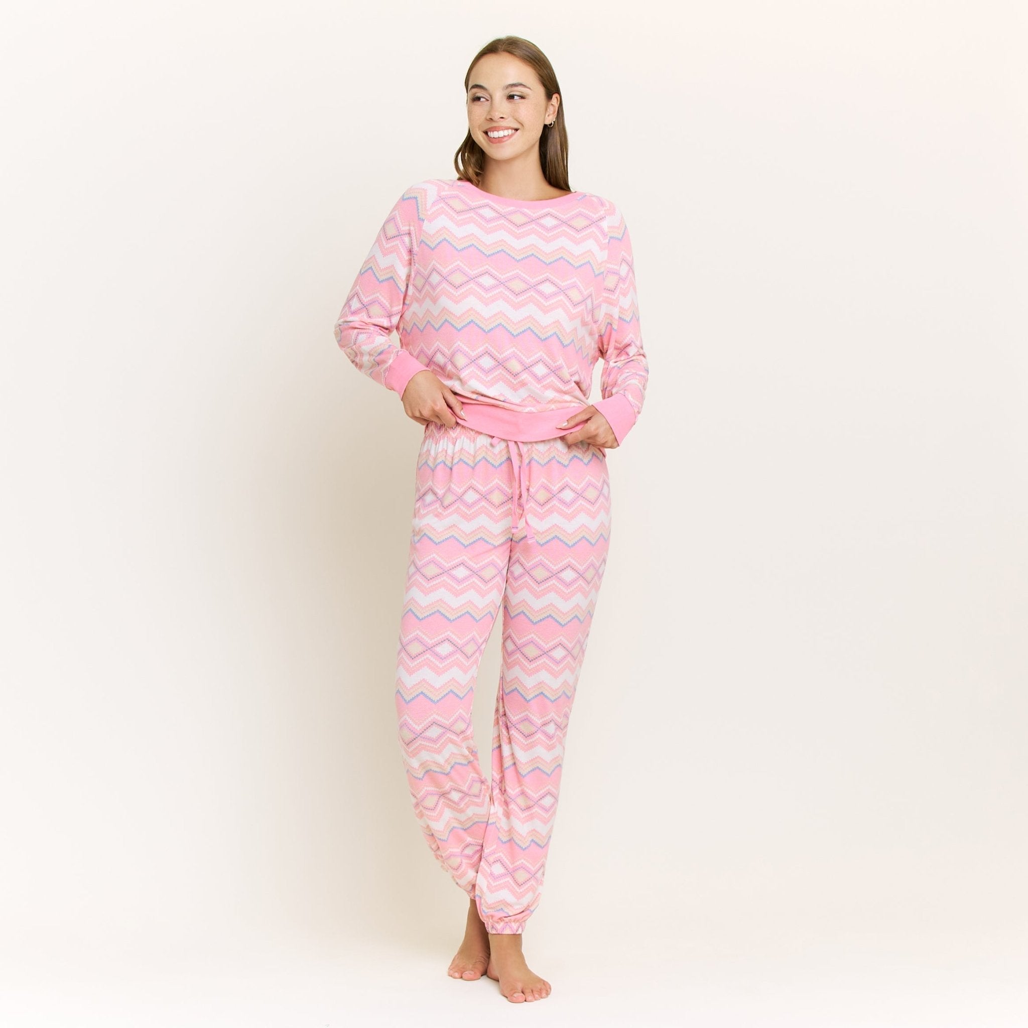 Star Seeker Long Set in Paloma Fair Isle from Honeydew Intimates